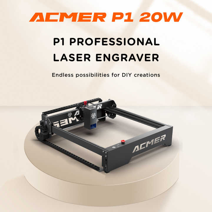 ACMER P1 20W Brand Diode Laser Cutter 0.08*0.1mm Ultra-fine Spot Size ...