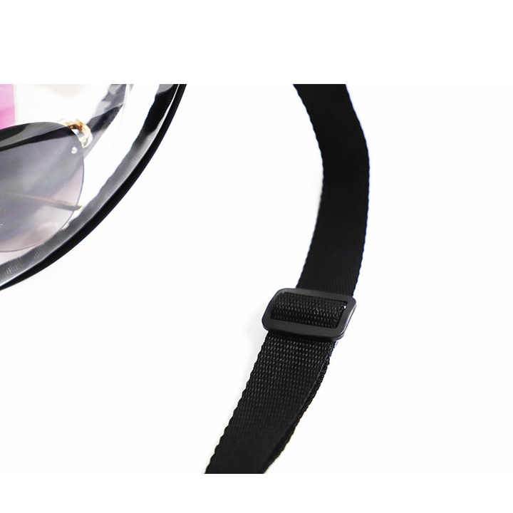 Transparent Round Shoulder Pouch Clear Plastic Circular Crossbody Purse ...