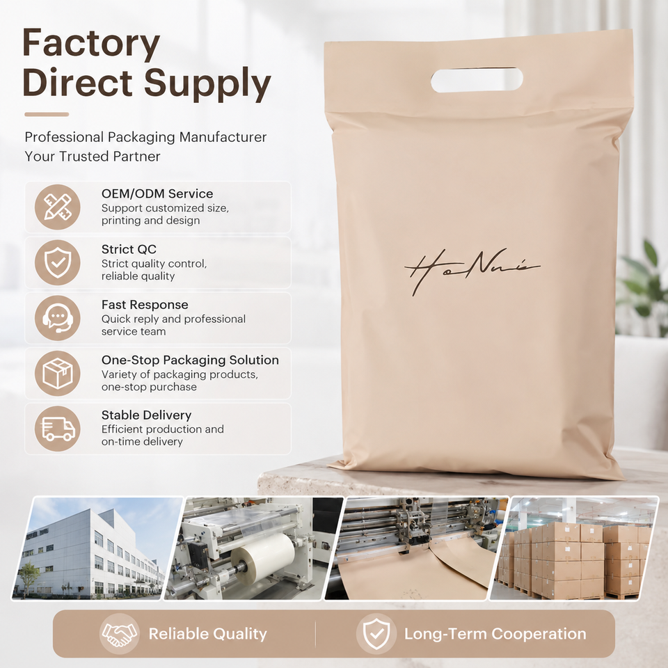 Factory Custom Die Cut Handle Poly Mailer Bags OEM ODM Packaging ...