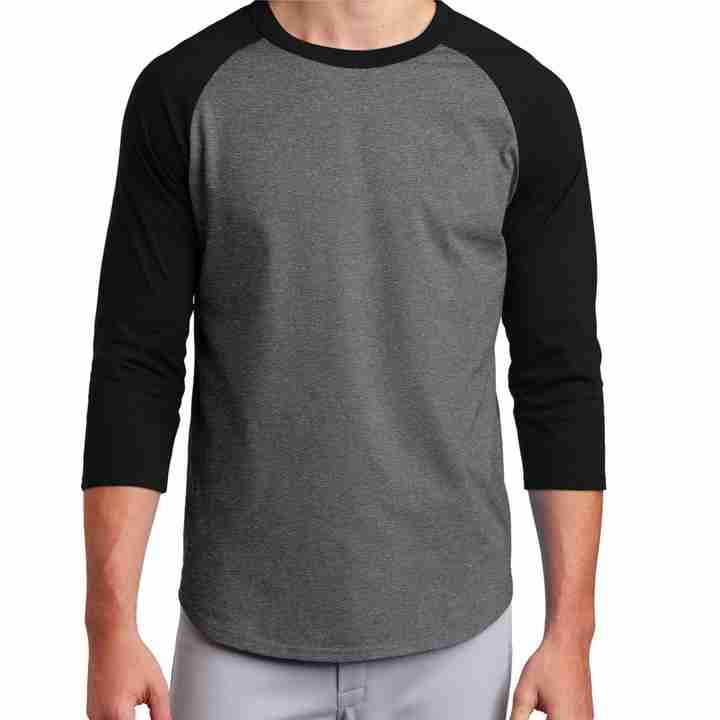 Unisex raglan t shirt custom logo printing cotton polyester blend ...