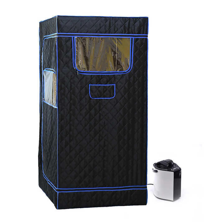 Full Size Personal Steam Sauna Box with 2L 1000W Steam Generator Remote ...