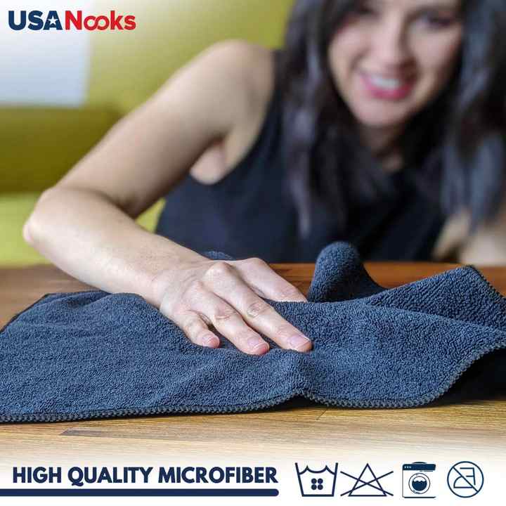 Microfiber Cleaning Cloth(16x16 Inch)High Performance1200 Washes ...