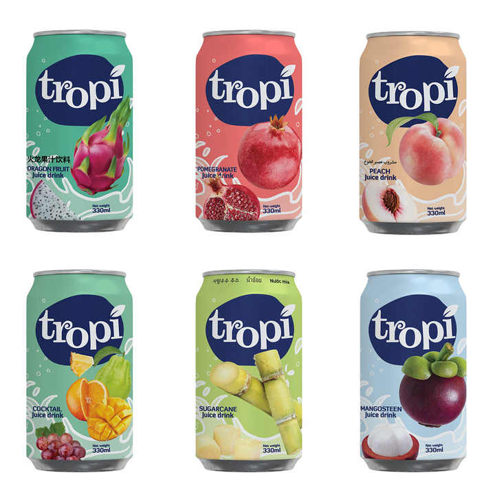 Wholesales/OEM Accepted TROPI Vietnam Tropical Fruit Juice Drink with ...