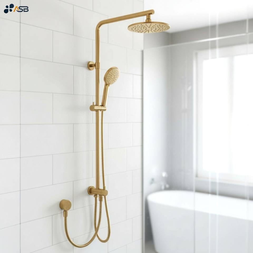 Certified Brass Wall Mounted Bathroom Combination Dual Shower With ...