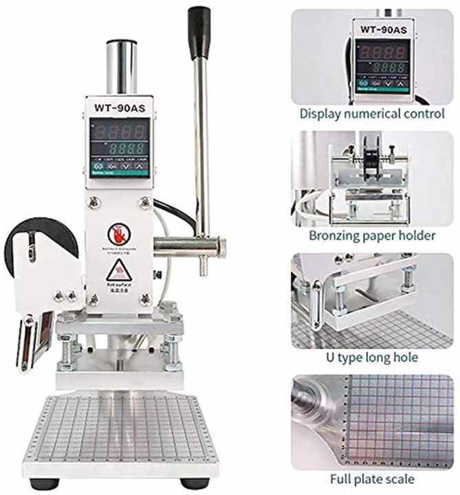 Hot Stamp Foil Press Machine - DIY Stamp Mold & Leather Craft