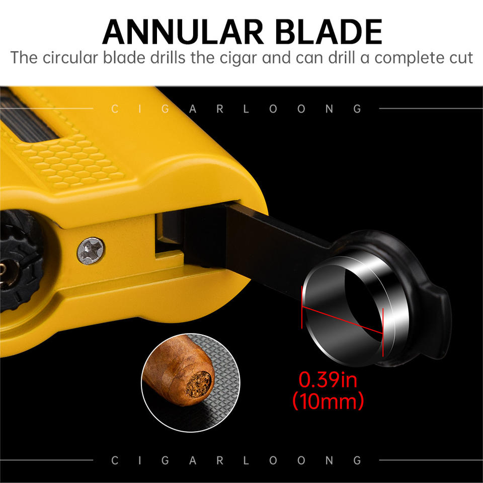 CIGARLOONG Triple Blue Flame Cigar Lighter Refillable Multi-Function ...