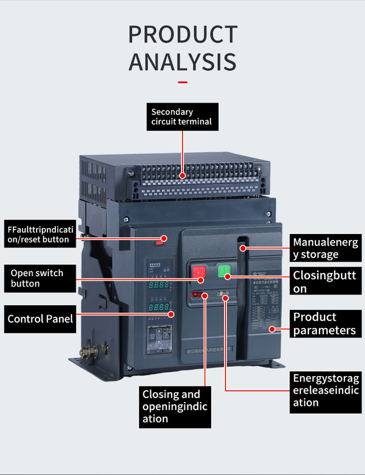 Universal ACB Air Circuit Breaker 3P/4P 2000A-3200A AC400V IEC CCC ...