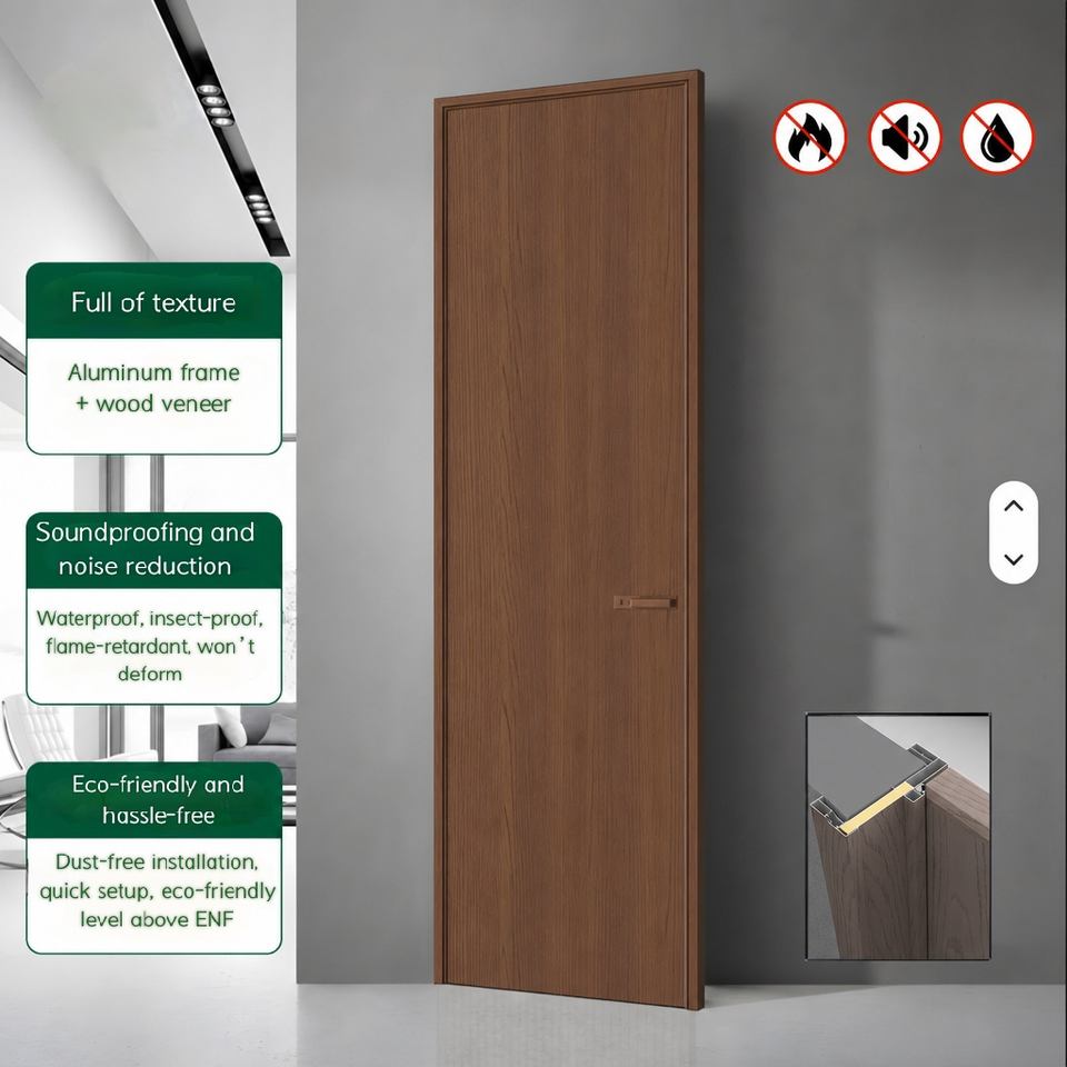 Modern WPC Aluminum Wood Composite Door with Waterproof Insect-Proof ...