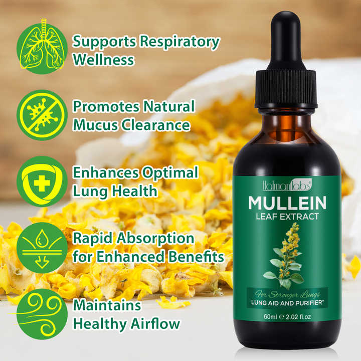 Mullein Leaf Extract - Liquid Lung Cleanse for Respiratory Health