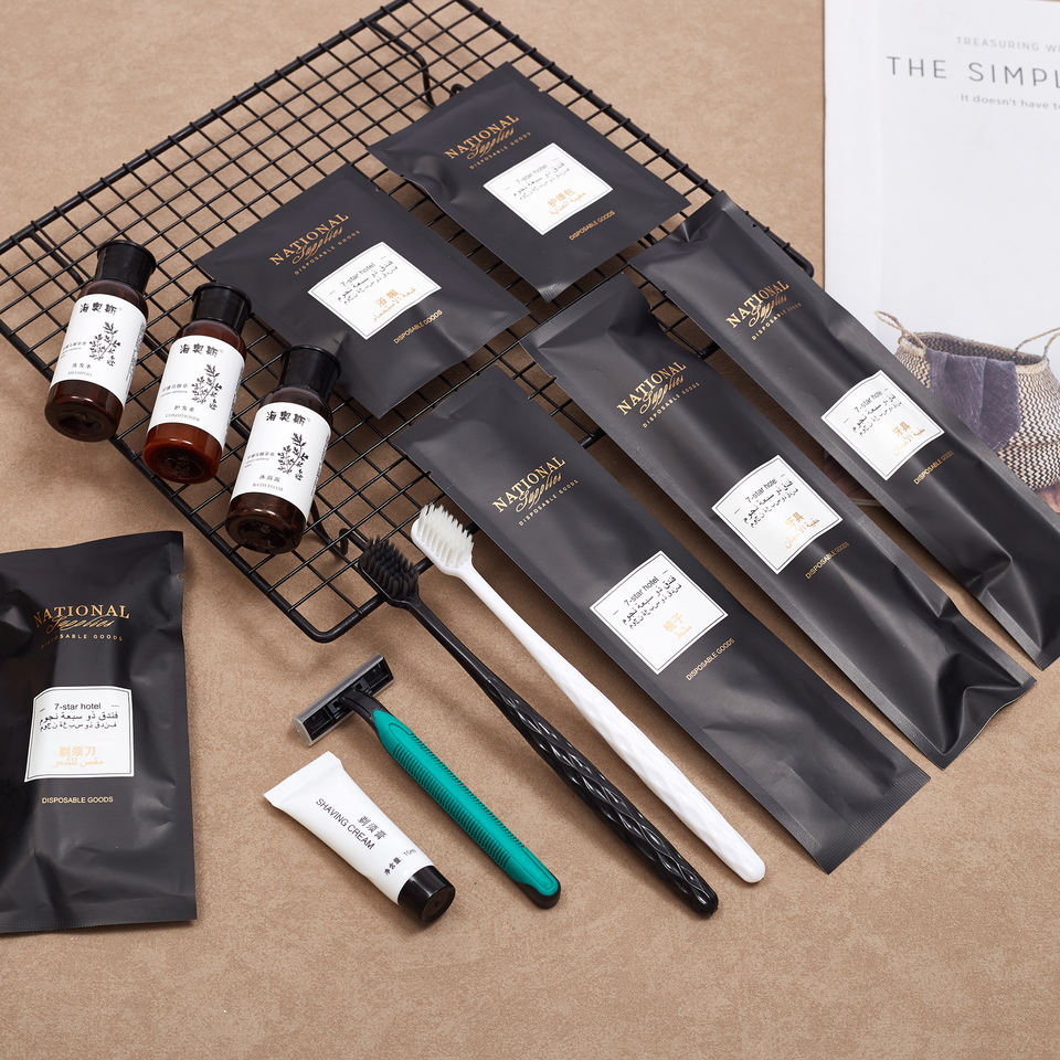 Premium Hotel Amenities Kit Disposable Eco-Friendly Dental/Bathroom ...
