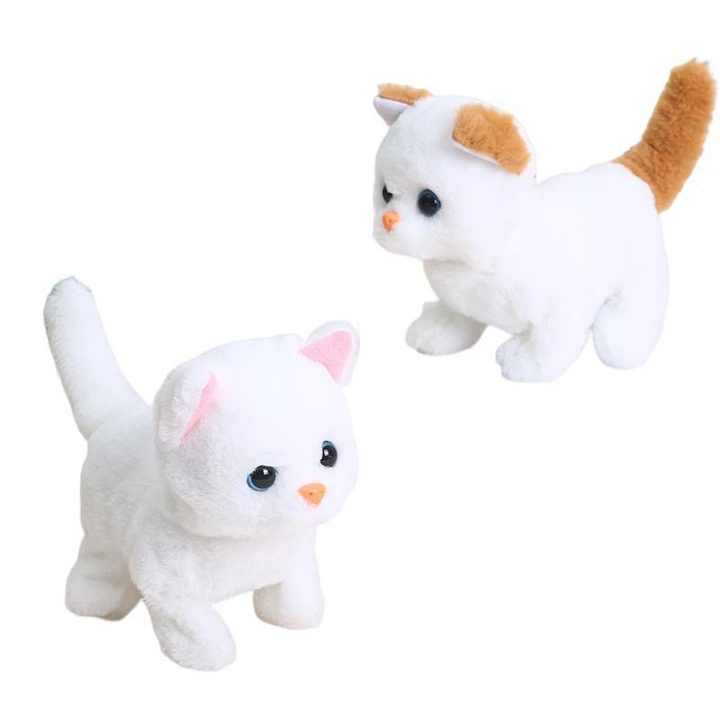 Unisex Electric Cat Plush Garfield Robot Cat Girl Toy That Walks ...