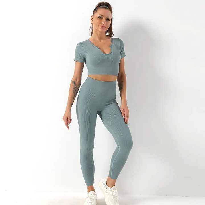 GAF OEM Clothing Private Label Custom Logo Seamless Yoga Sets Fitness ...