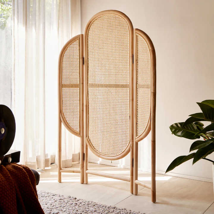Dreamhouse Japanese-Style Wooden Rattan Screen Partition