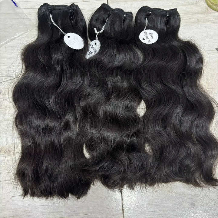 Wholesale South Indian Temple Hair Extension Double Drawn Slight Wave ...