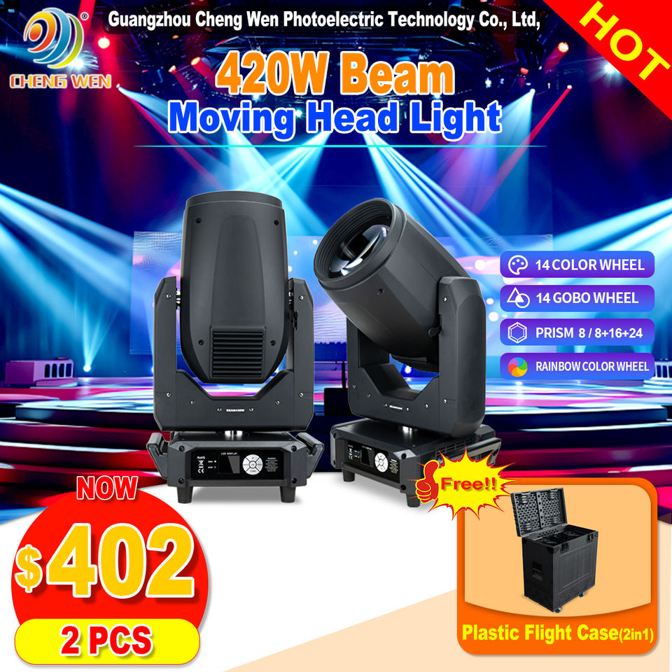 Professional 420W Beam Moving Head Stage Light with Color & Gobo Wheels ...