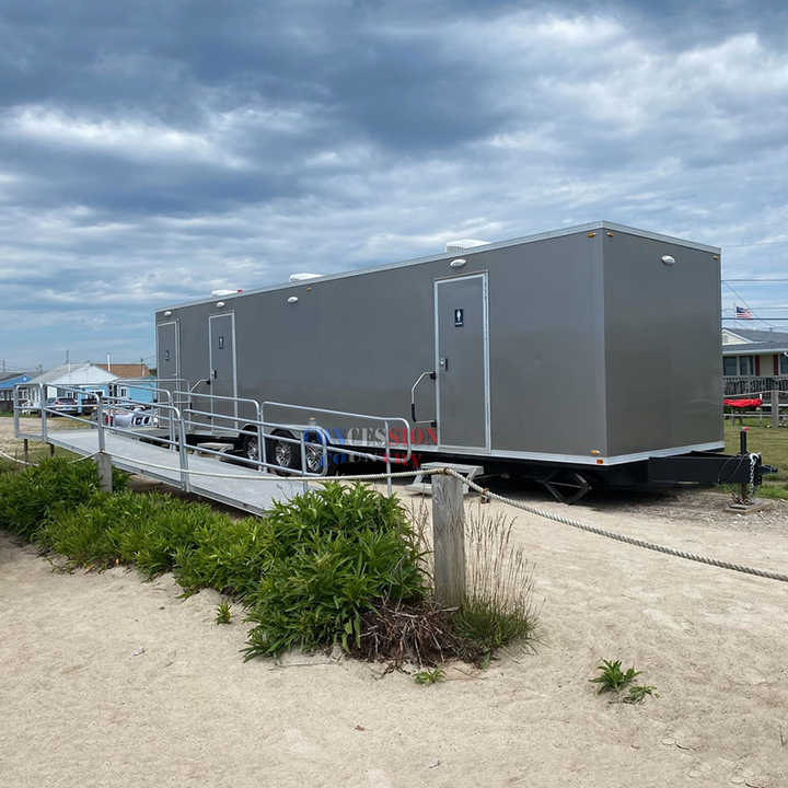 ADA-Compliant Restroom Trailers for Events Luxury Portable Wheelchair ...