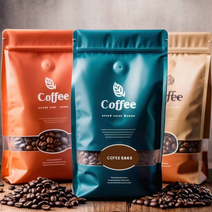 250g 500g 1kg Custom Printed Flat Bottom Empty Coffee Pouch Bags Coffee ...