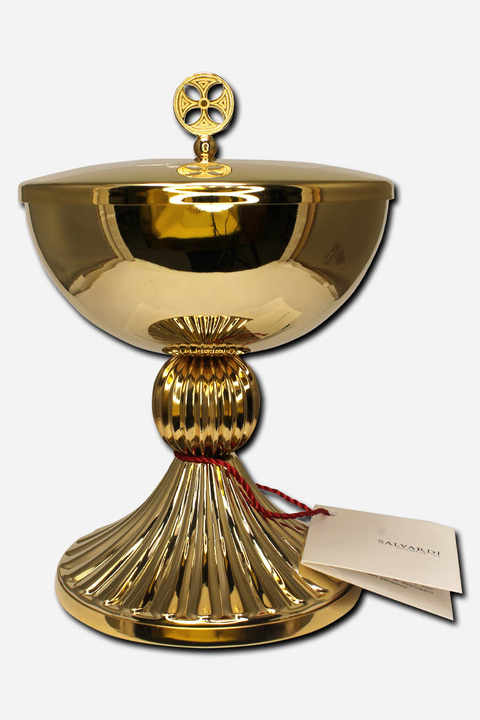 Fancy Design Chalice with Ciborium Set for Home Church