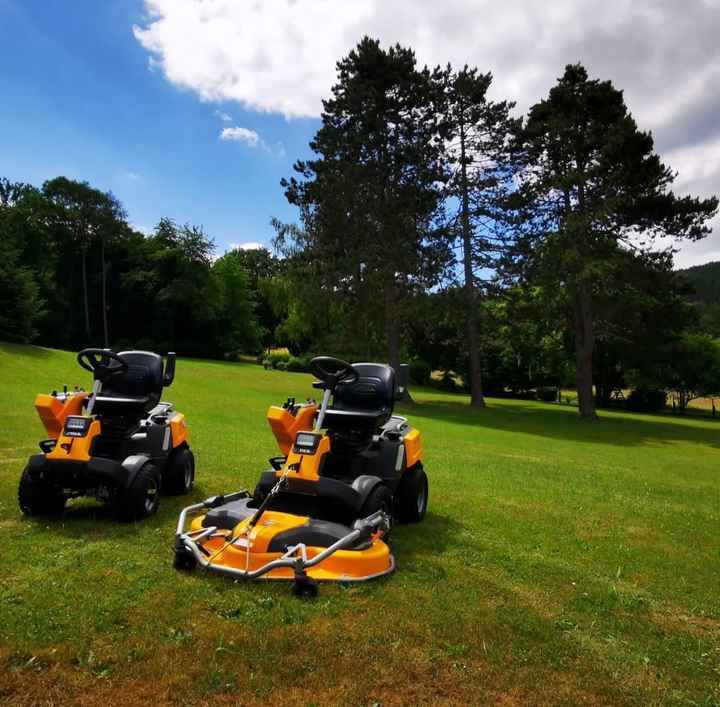 Stiga Park Pro 900AWX Front Deck Mower Snow Sweeper with Included ...