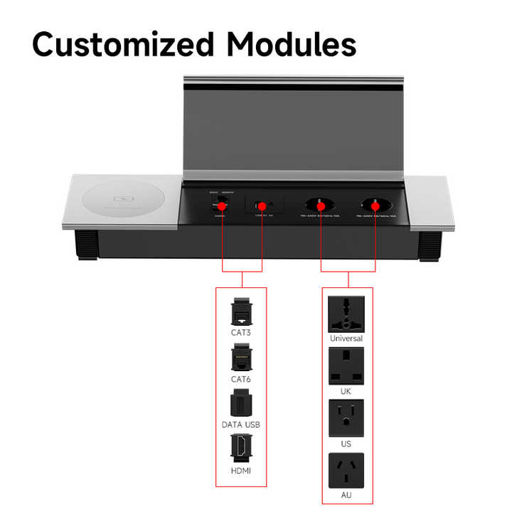 JOYE Cable Cubby - Hidden Recessed Desktop Power Outlet