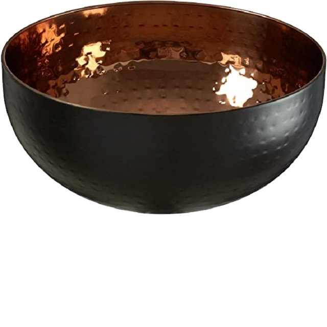 Customised Handmade Centerpiece Copper Metal Black Simple Kitchen Bowl ...