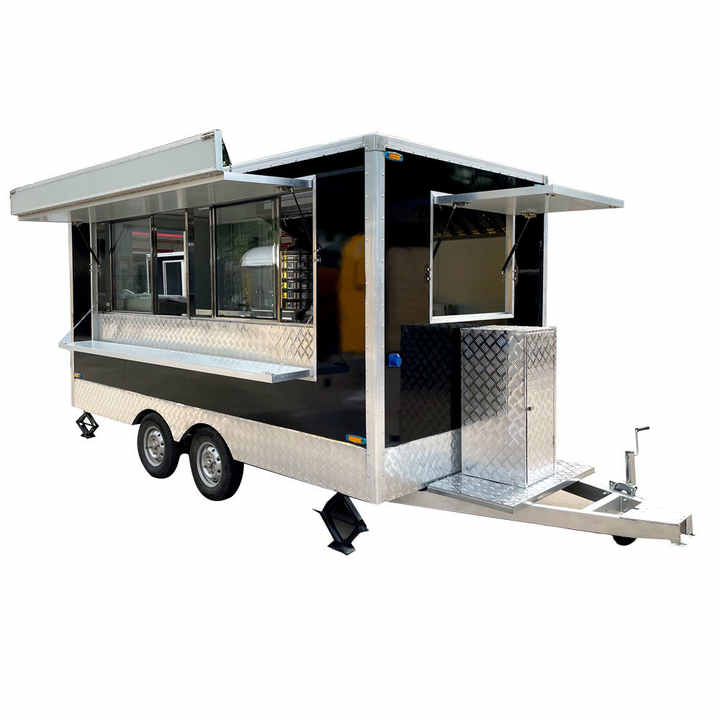 Fully Equipped Used Mobile Food Truck Customized Kitchen Food Cart ...