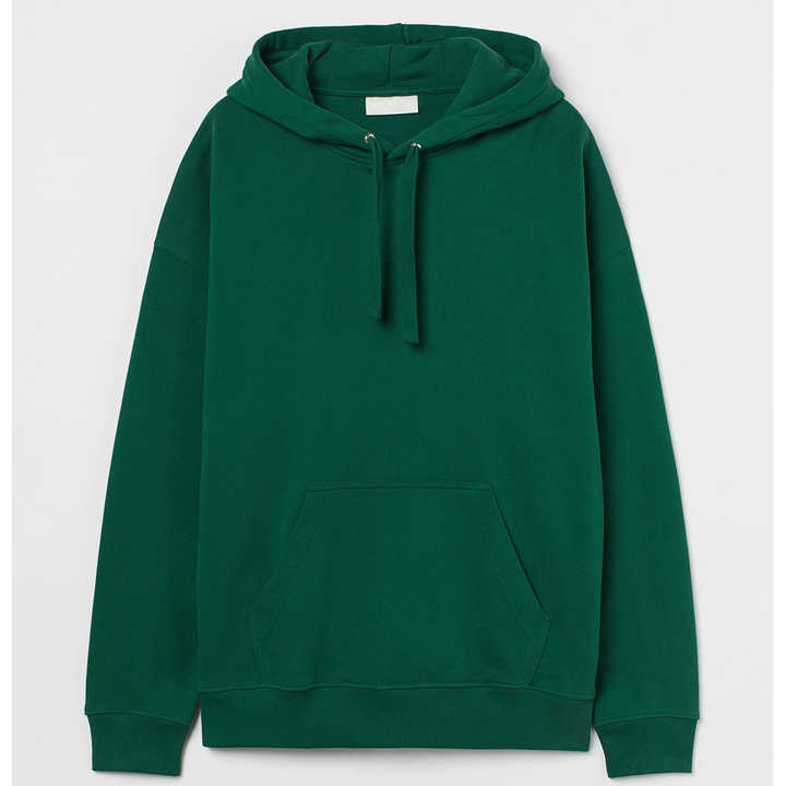 green color men pullover fashion cotton hoodies custom 500 gsm 100% ...