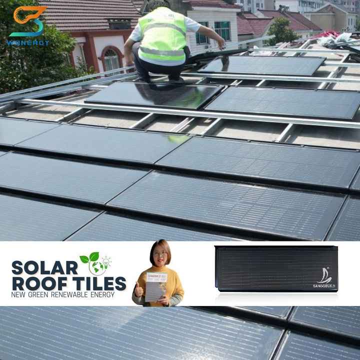 2023 New Trend Colourful Photovoltaic Bipv Solar Roof Tiles