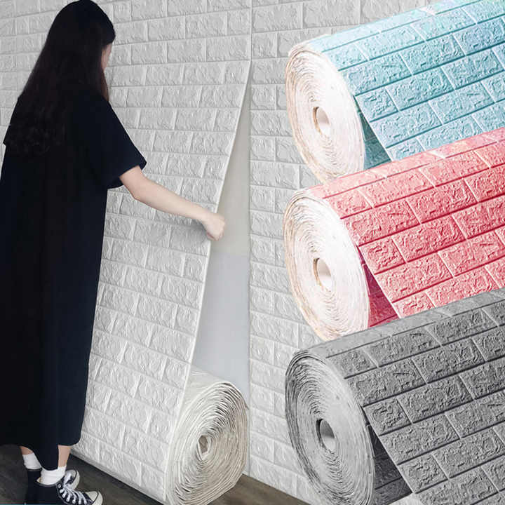 Brick Pattern Wall Panels Stickers Wallpaper Wall Soft Package ...