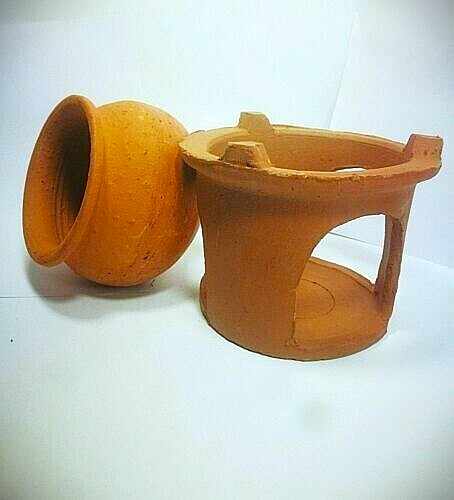 Sri Lankan Handmade Clay Pot Stove - Eco-Friendly Cooking
