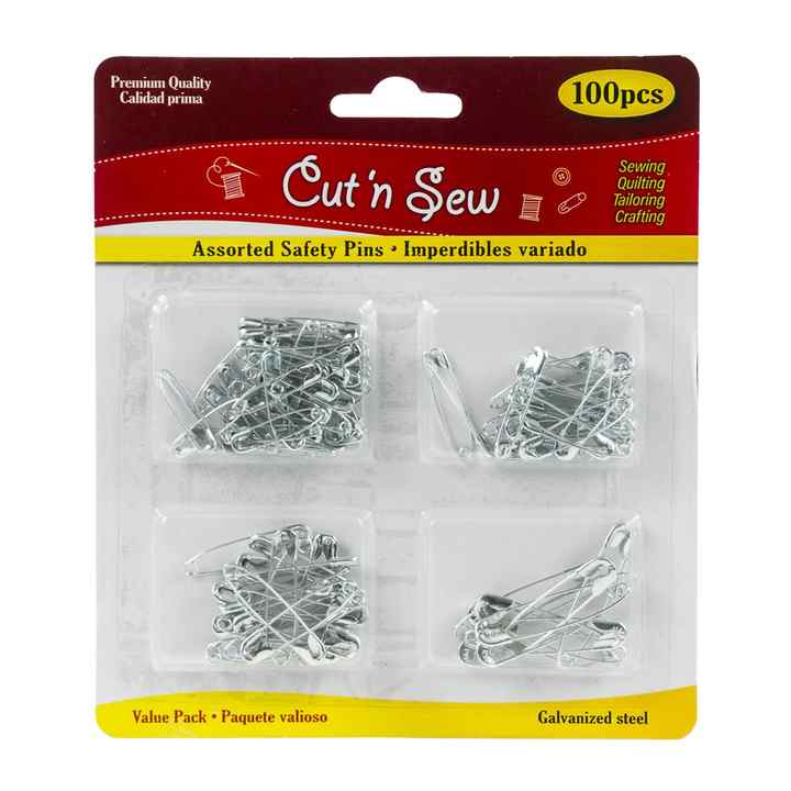 Essential 100pc Safety Pins Sewing Kit for Needlework Craft Projects ...