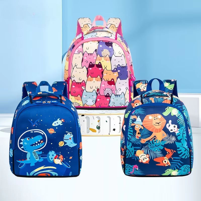 Kids Cartoon Cat Dinosaur Backpack, Kindergarten School Bag for Boys ...