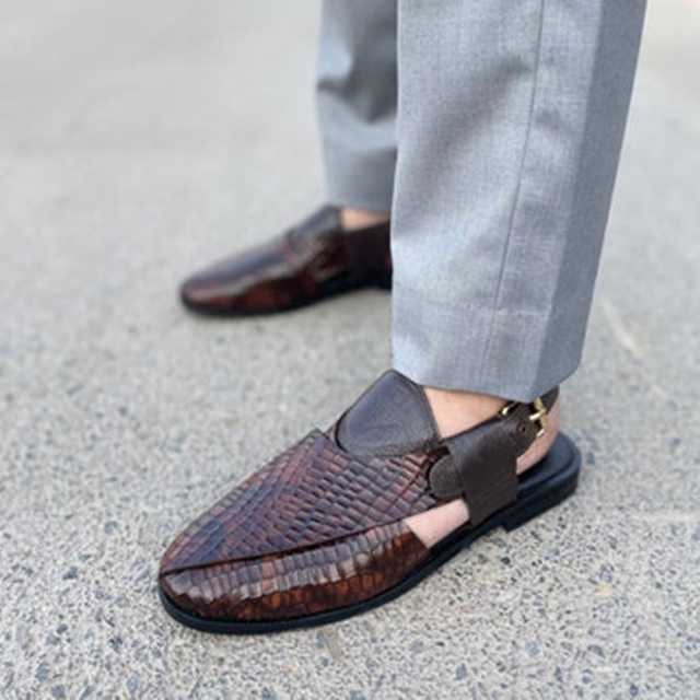 New Latest Men Leather Peshawari Sandals in Unique Designs With LOW MOQ ...