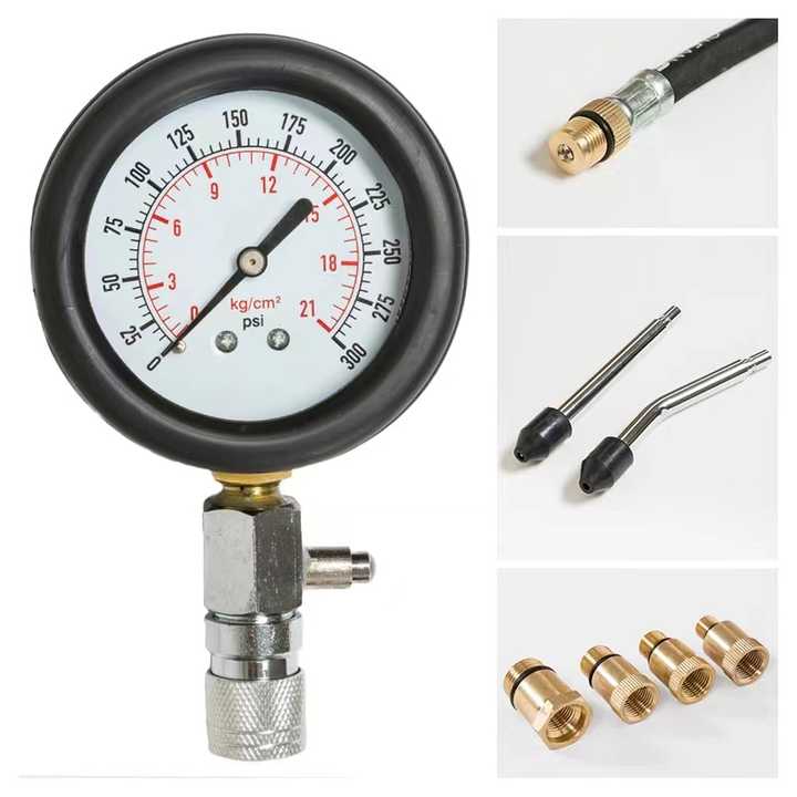 8PCS Diesel Engine Compression Tester Engine Pressure Diagnostic Tester ...