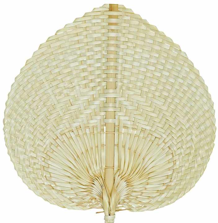 Personalized Rattan Raffia Fan Handmade Palm Leaf Bamboo Handheld Fan ...