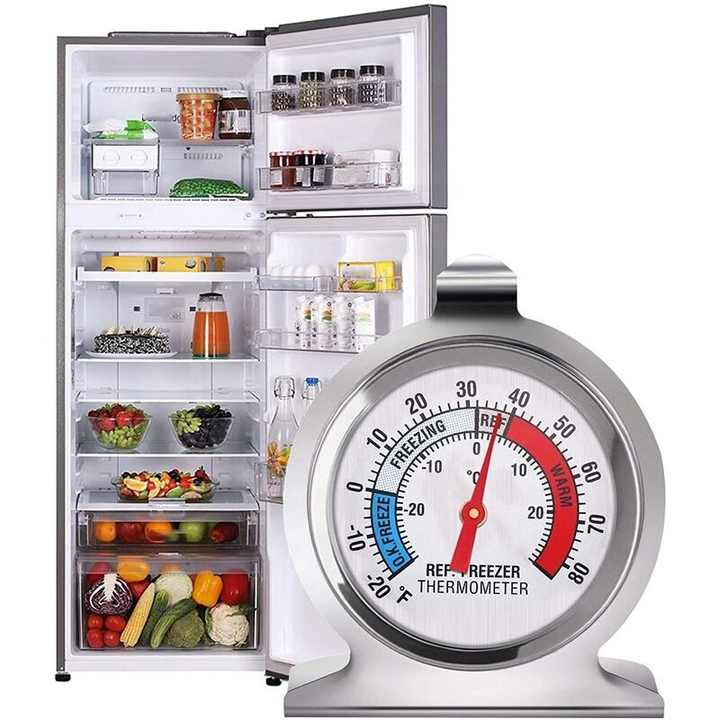 Refrigerator Thermometer, Classic Fridge Thermometer Large Dial with ...