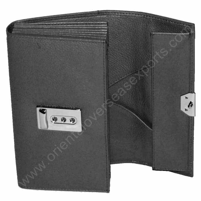 Luxury All Leather Waiters Purse Restaurant Bar Attendant Wallet Logo ...