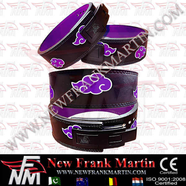 NFM Unisex Powerlifting Belt Cowhide Leather Gym Training Waist Support ...