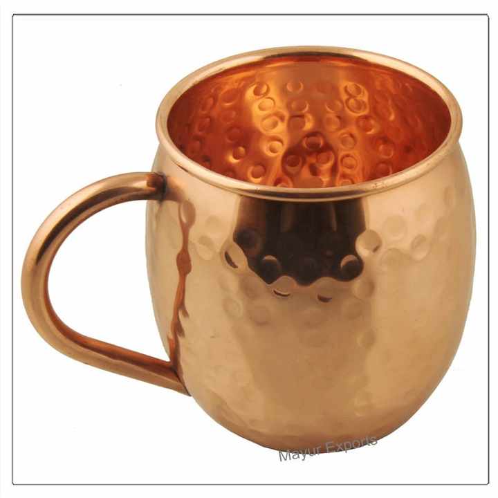 Copper Beer Mug Ayurveda Pure Copper Hammered Mugs With Copper Handle ...