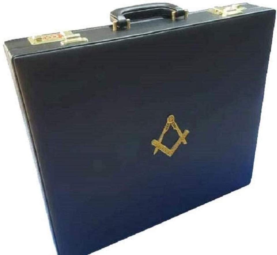 Past Master Apron FREEMASON MASONIC REGALIA Apron Hard Case Blue Inside ...