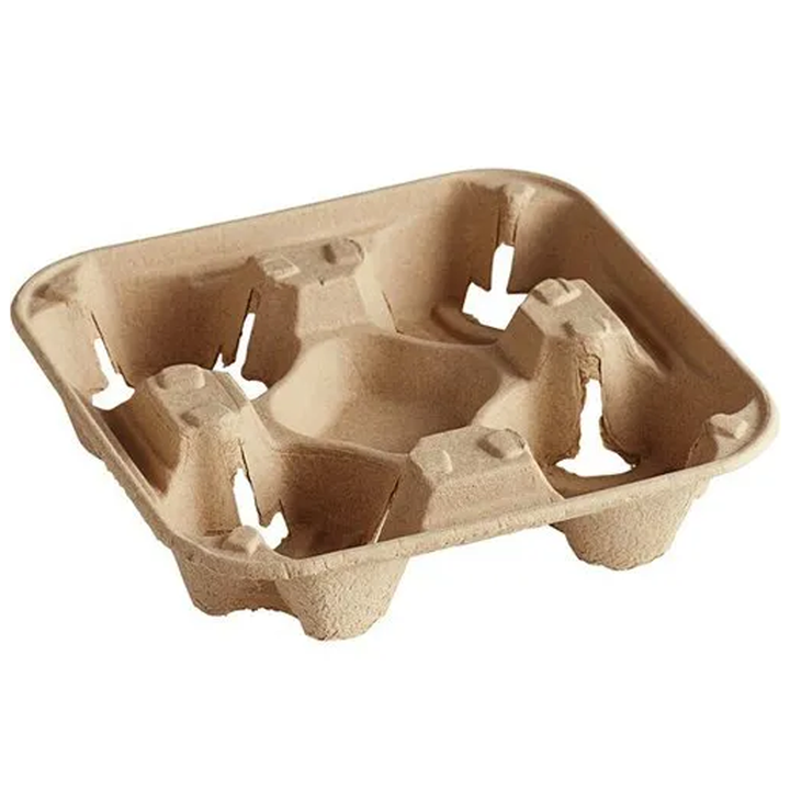 Eco-friendly Paper Pulp Coffee Trays - Sustainable & Reusable