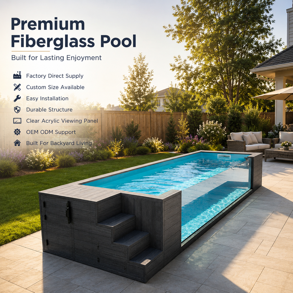 High Quality Above Ground Pool Fiberglass Swimming Pool Outdoor Jacuzzi ...
