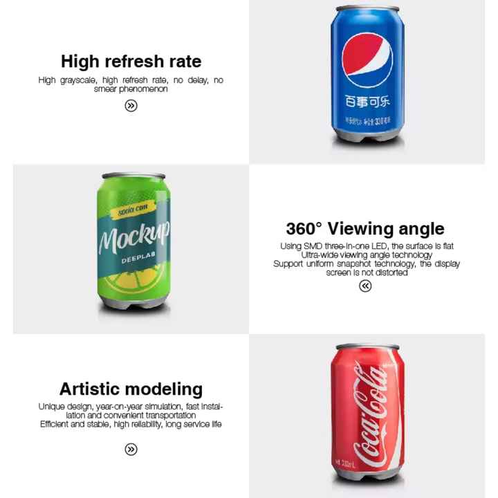 SenKe Indoor Can LED Display LED Display Inspired by the Beer /Cola ...