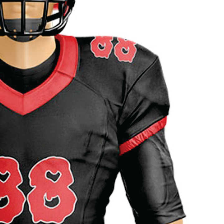 Football Uniform for Men Black and Red American Football Gear Jersey ...