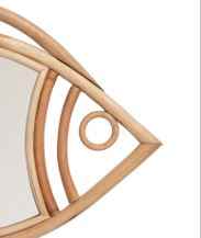 Best Collection Rattan Mirrors Frame Fish Shape Light Wall Salon ...