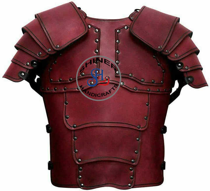 Medieval Chest Armor for Men Knight Jacket Breastplate Costume Viking Leather Armor Brown ...