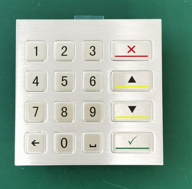 Non Encrypted 16 Keys Industrial Metal Numeric Keypad Ip65 Keypad for ...