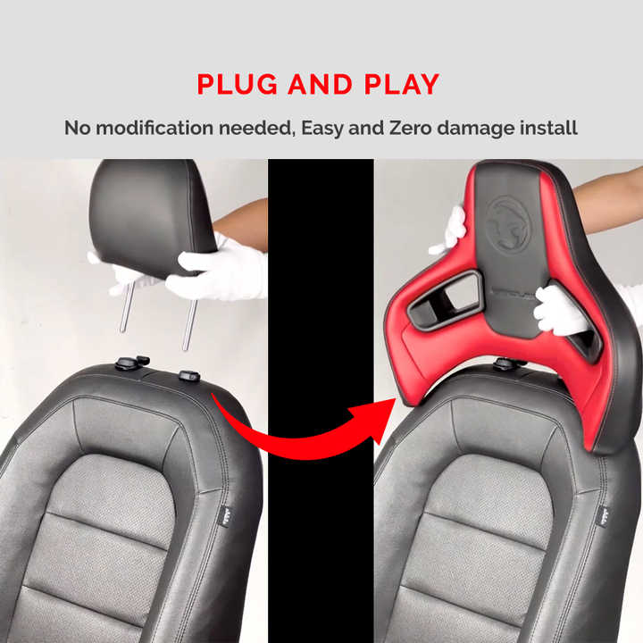 SSCUS Orifix Racing Car Seat Headrest - Lightweight PU Leather