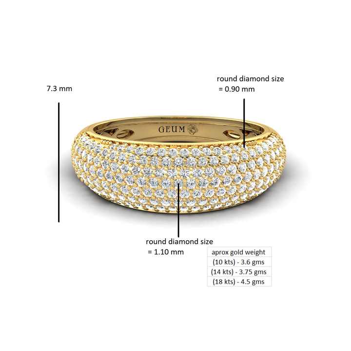 22K Gold Engagement Ring - Elegant New Design with Diamonds