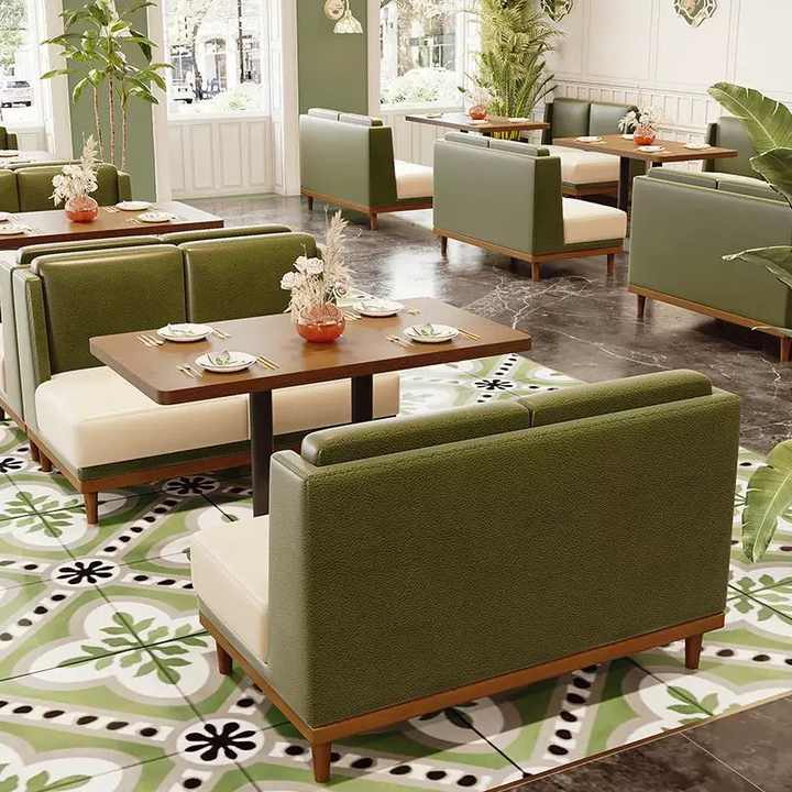 Modern Industrial Custom Fast Food Cafe Restaurant Chair Booth Set ...